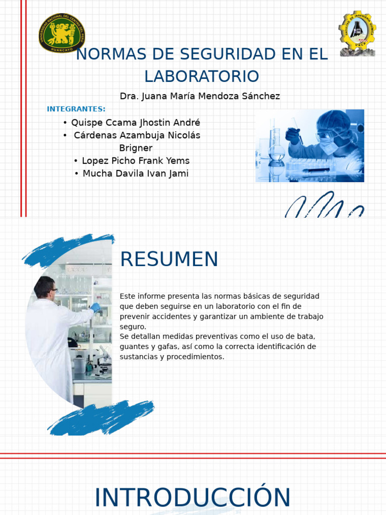 Normas de Seguridad en Laboratorio | PDF | Laboratorios | Lavado de manos
