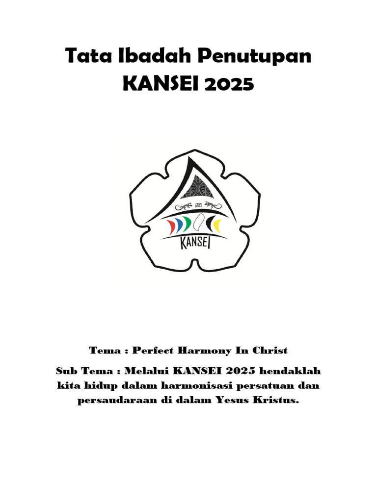Tata Ibadah Penutupan KANSEI 2025 | PDF