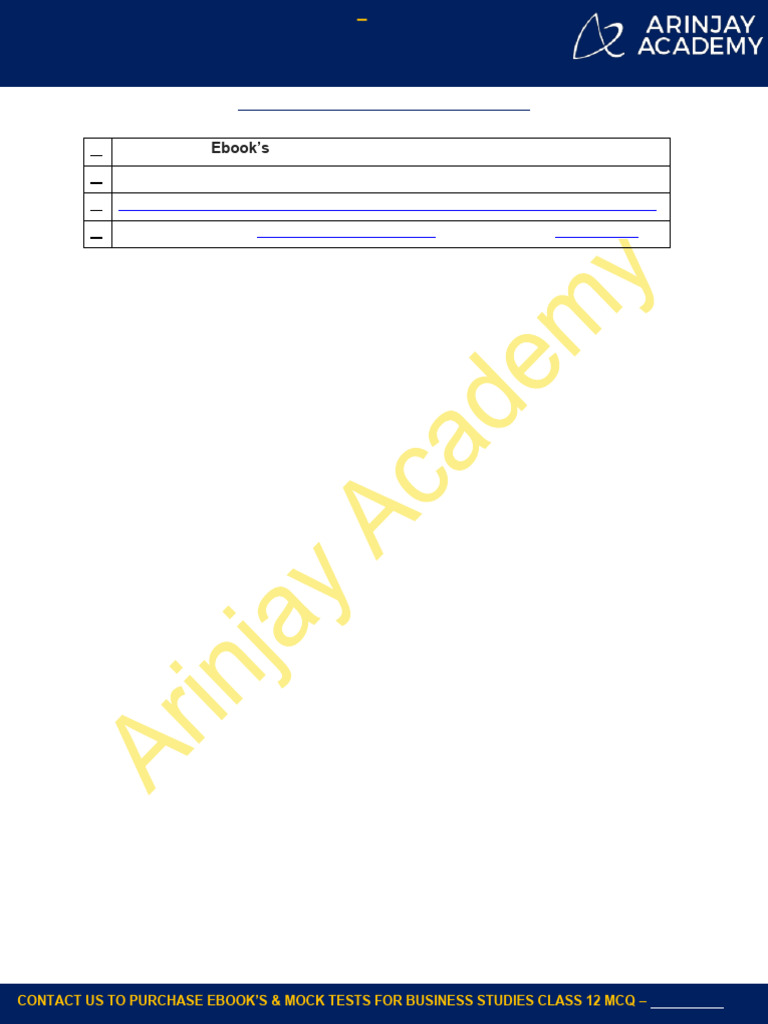 Class 12 MCQs on Management Principles | PDF | Multiple Choice | Business