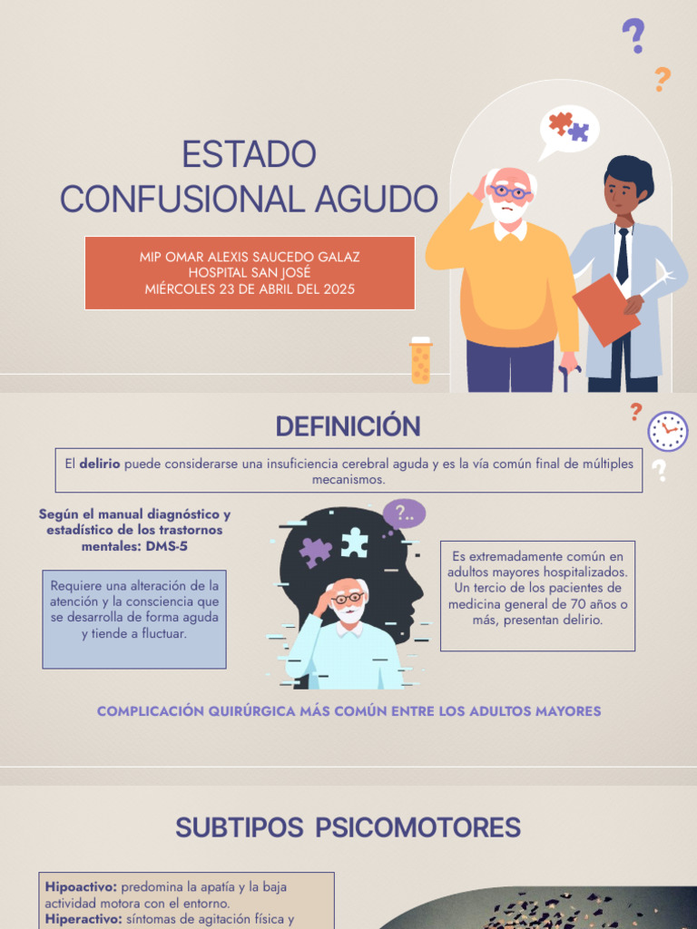 Estado Confusional Agudo | PDF | Desorden hiperactivo y deficit de ...