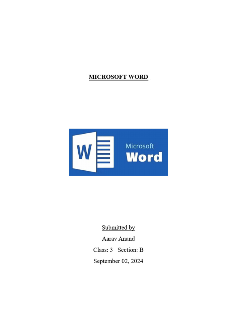 MS WORD - Aarav Anand - 3B | PDF