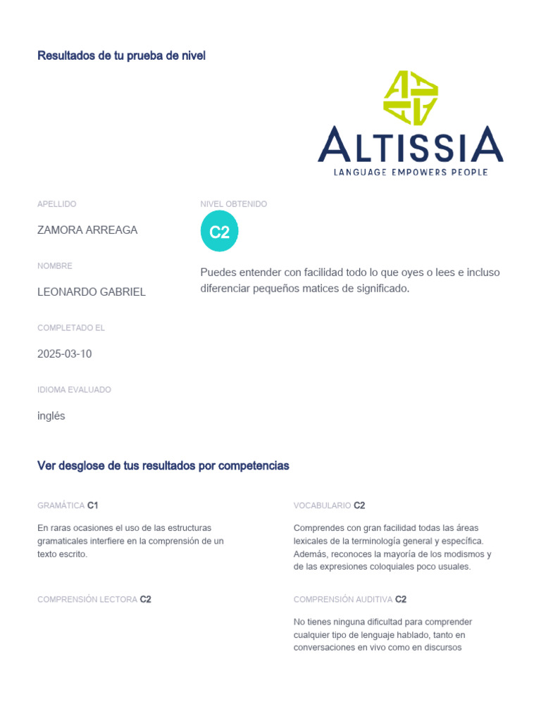 Prueba de Nivel PDF | PDF