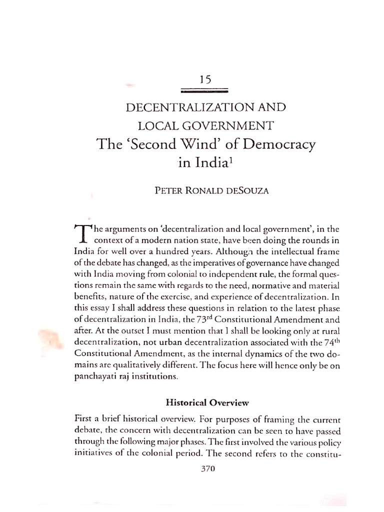 Decentralisation 1 | PDF