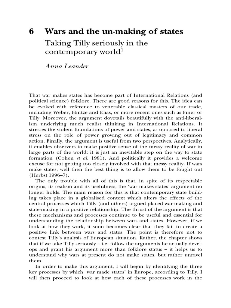 Leander 2004 Taking Tilly Seriously | PDF | Money | Lebanon