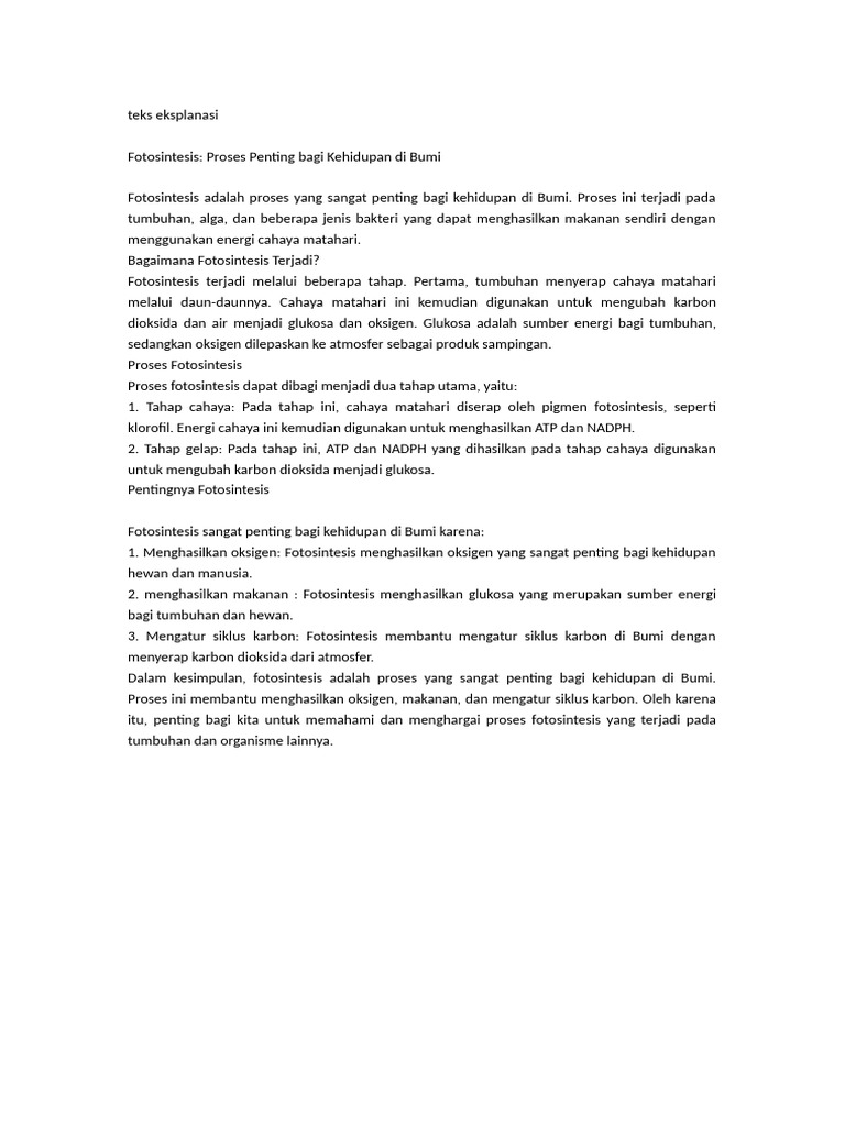 Teks Eksplanasi | PDF