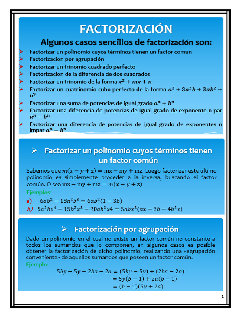 Factorizacion | PDF