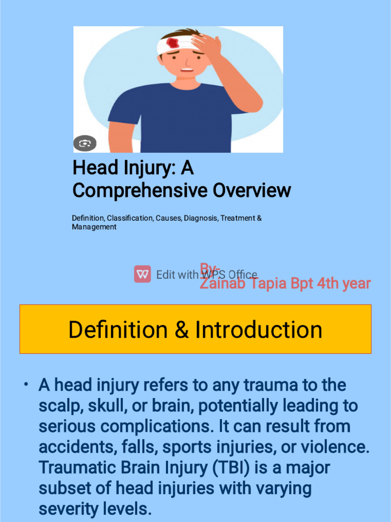 Head Injury: Causes, Diagnosis & Treatment | PDF | Traumatic Brain ...
