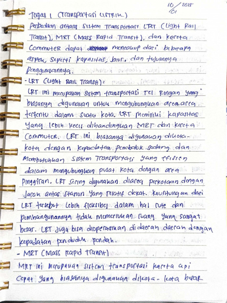 TUGAS 1 MRT, LRT | PDF