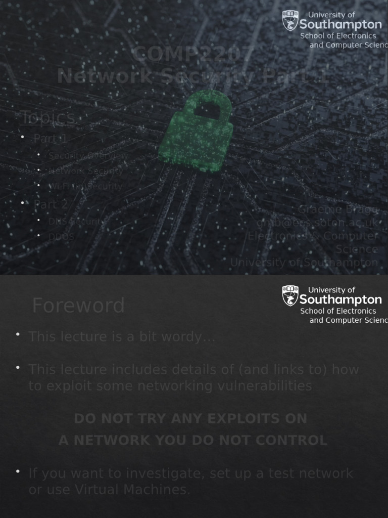 Network Security Overview and Principles | PDF | Computer Network ...