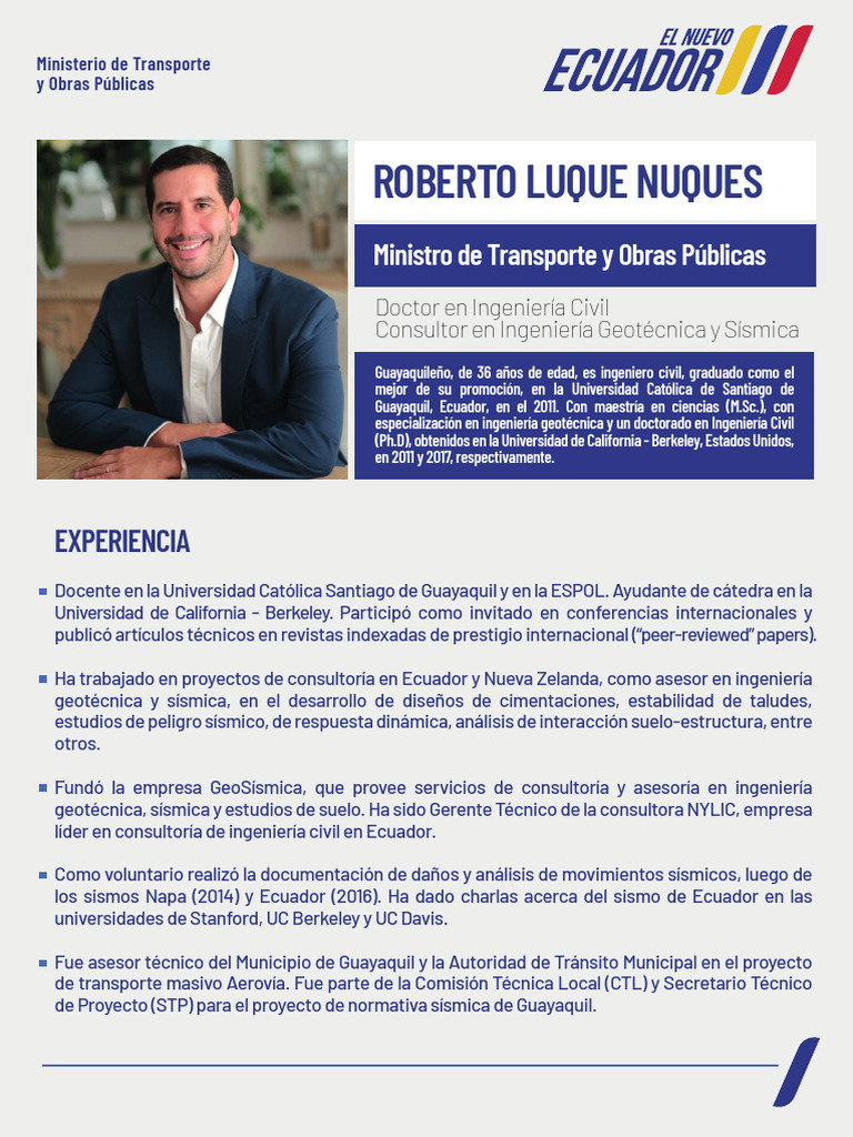 CV Roberto Luque MTOP | PDF