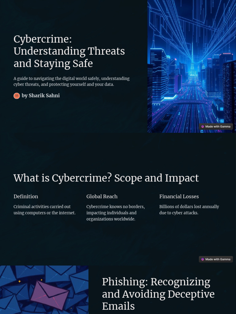 Cybercrime Understanding Threats and Staying Safe | PDF | Cybercrime ...