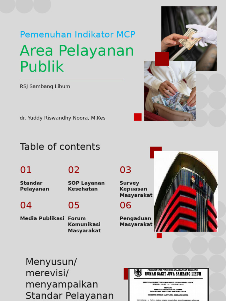 Paparan Direktur Pemenuhan Indikator MCP | PDF