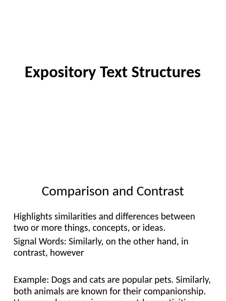 Expository Text Structures | PDF