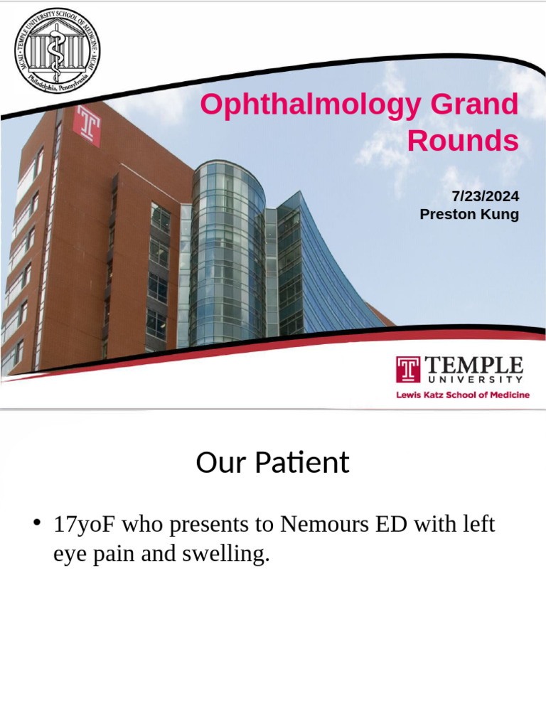 Peds Orbital Cellulitis GR | PDF | Medical Specialties | Diseases And ...