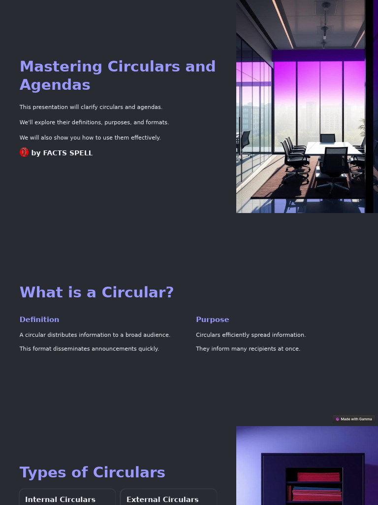 Mastering Circulars and Agendas | PDF