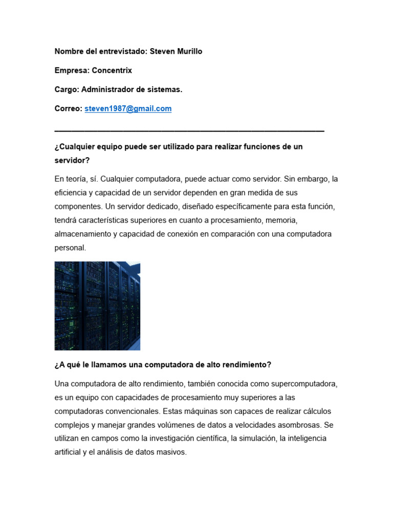 Redes 2 - Preguntas, Servidores | PDF | Servidor (Computación) | Almacenamiento de datos de la ...