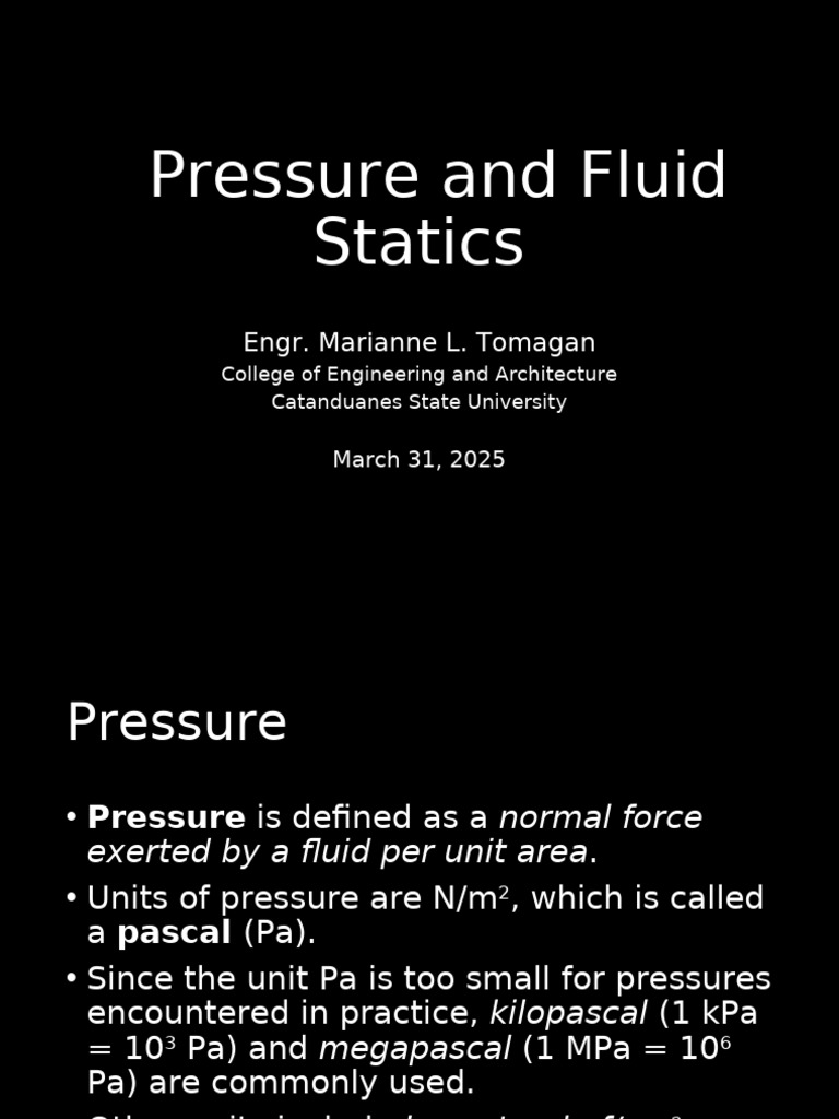 Pressure and Fluid Statistics Rev.A | PDF | Buoyancy | Pressure