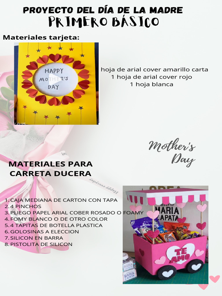 PROYECTO DEL DIA DE LA MADRE PRIMERO BASICO | PDF