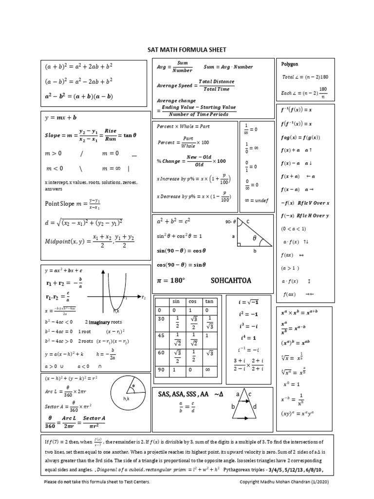 Sat 2020 | PDF | Algebra | Mathematics