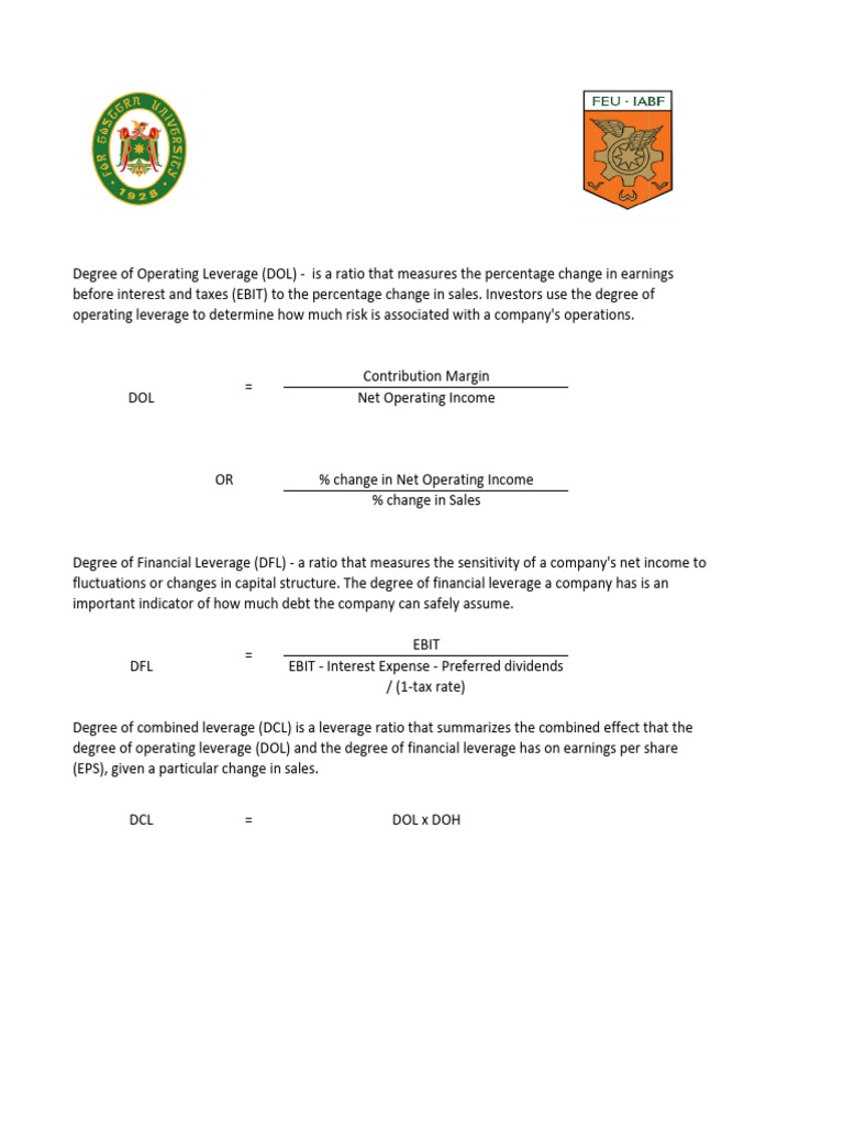 ACT1124 - DOL, DFL and DCL Financial Statements Analysis | PDF | Leverage (Finance) | Corporations
