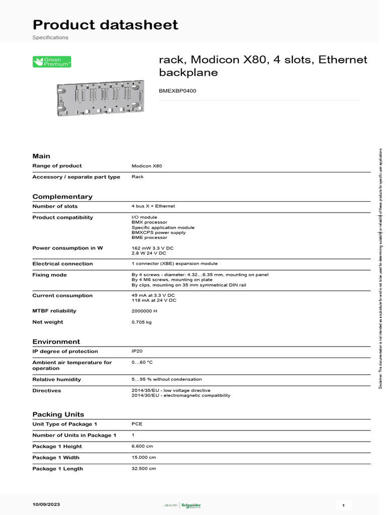 Modicon X80 Modules - BMEXBP0400 | PDF | Programmable Logic Controller ...