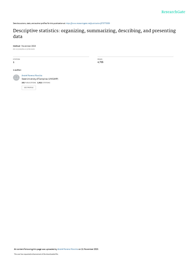 Descriptive Statistics: Organizing, Summarizing, Describing, and ...