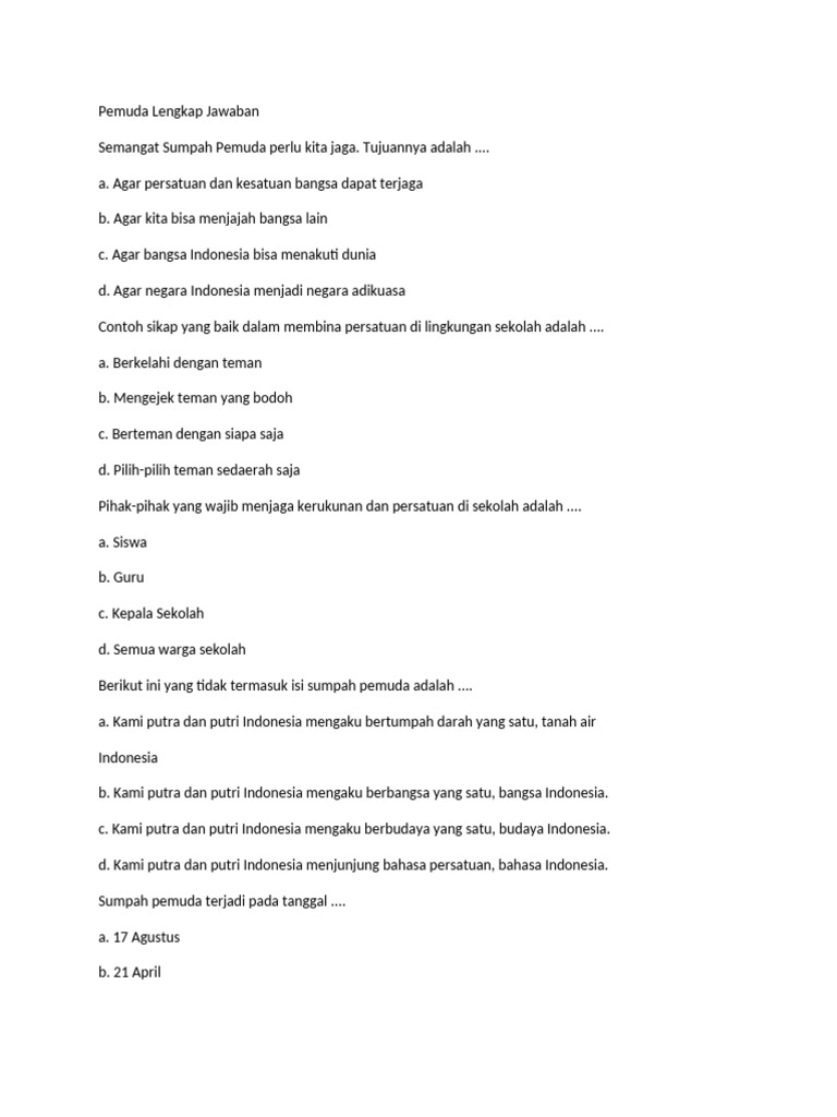 Makna dan Pentingnya Sumpah Pemuda | PDF