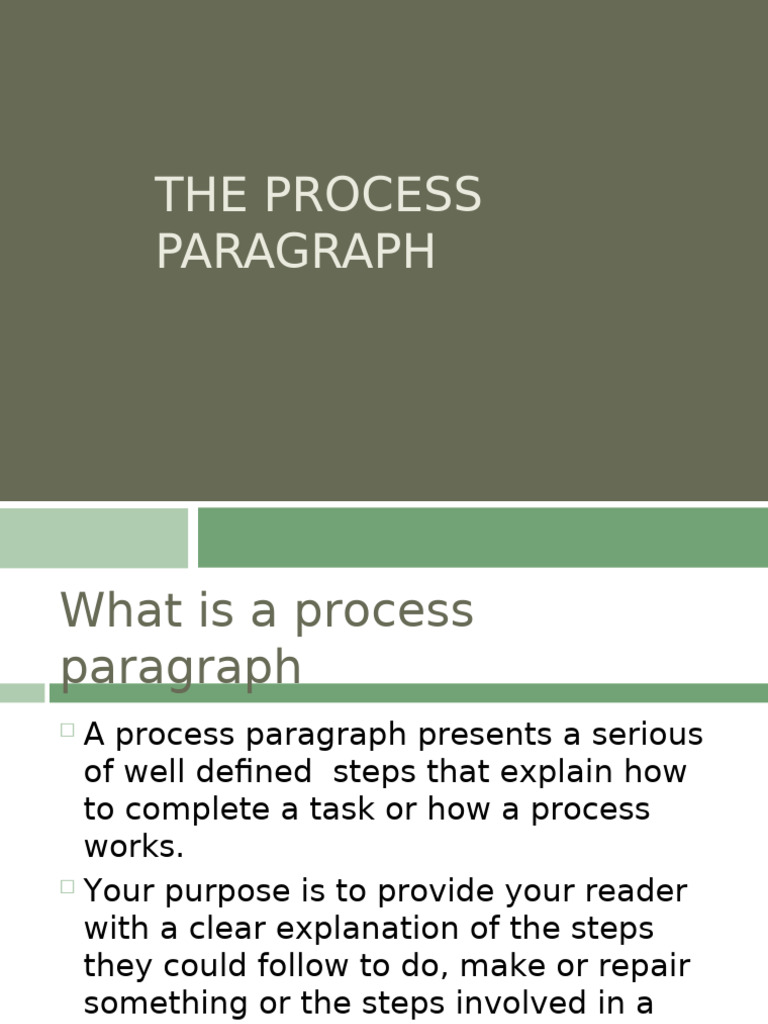 Lecture-16 (The Process Paragraph) | PDF | Paragraph | Human Communication