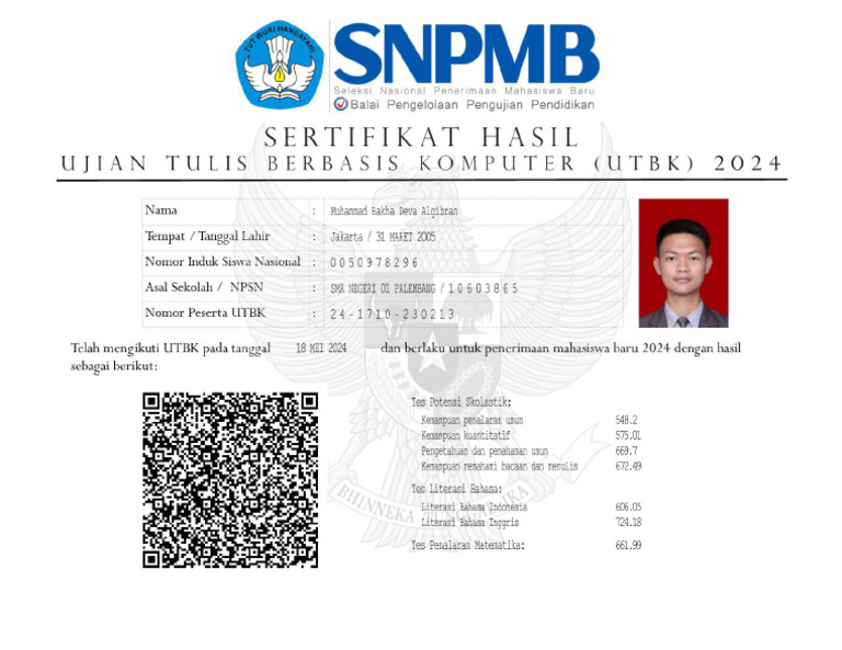 Hasil Utbk 2024 | PDF