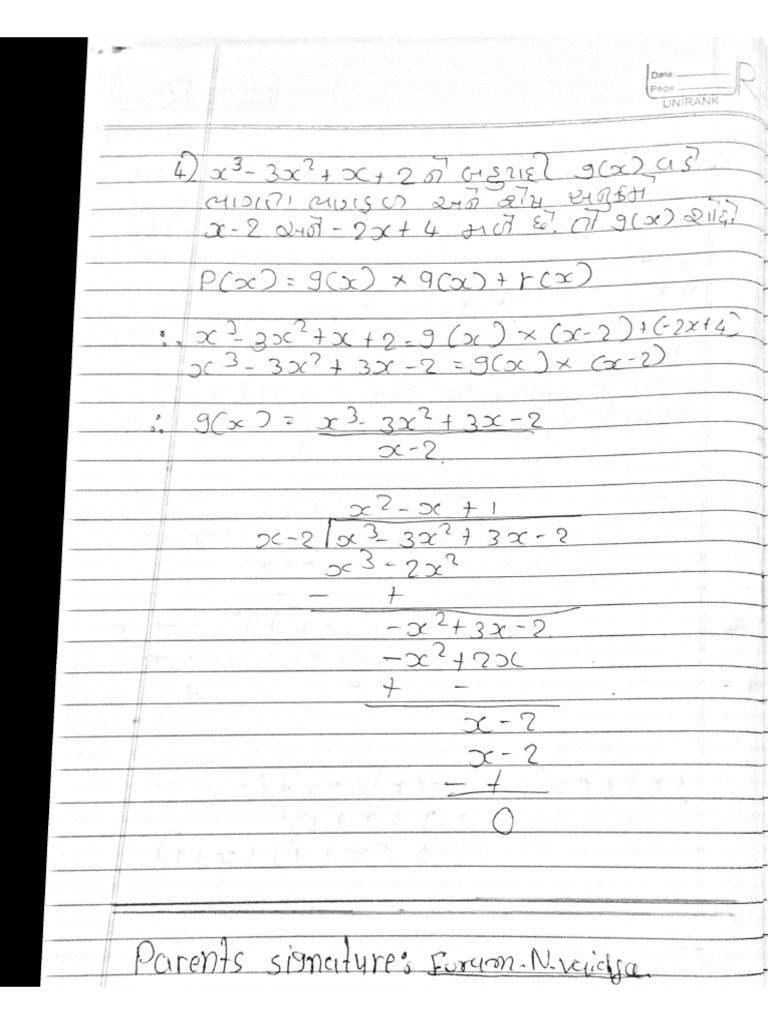 Unnati Vaidya Maths Homework | PDF