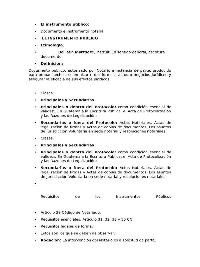 El Instrumento Público | PDF