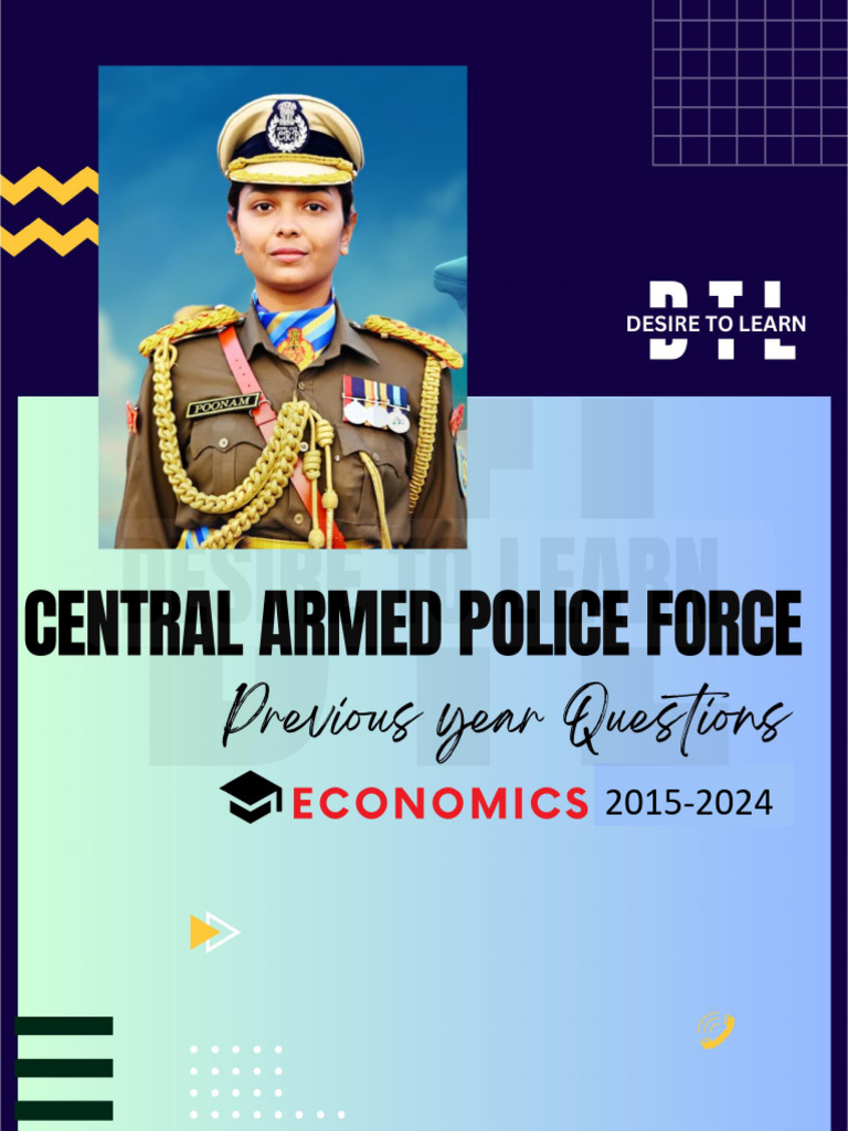 CAPF Economics PYQ Overview 2015-2024 | PDF