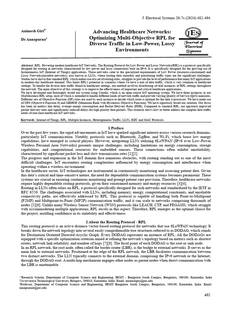 Advancing_Healthcare_Networks_Optimizing_Multi-Obj | PDF | Computer Network | Routing
