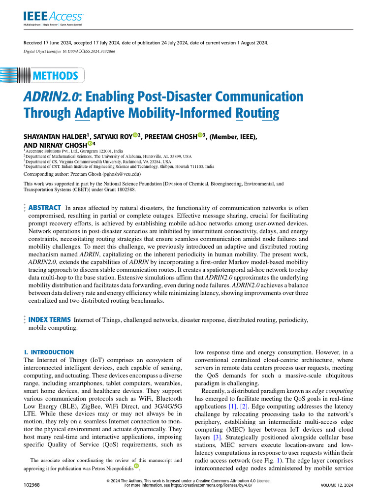 ADRIN2.0 Enabling Post-Disaster Communication Through Adaptive Mobility ...