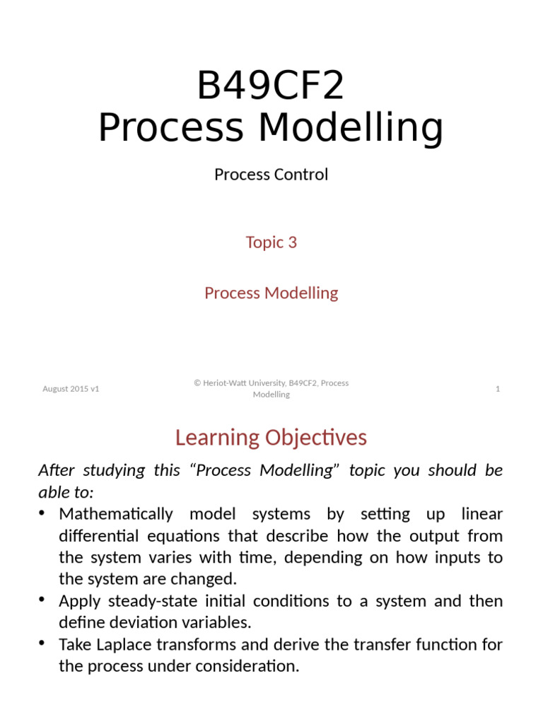 Topic 3 - Lecturer Slides - v1 | PDF | Nonlinear System | Laplace Transform