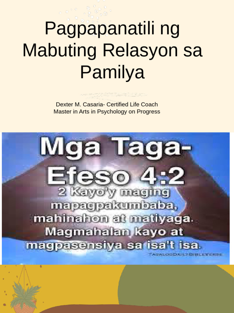 Pananatili ng Relasyon | PDF