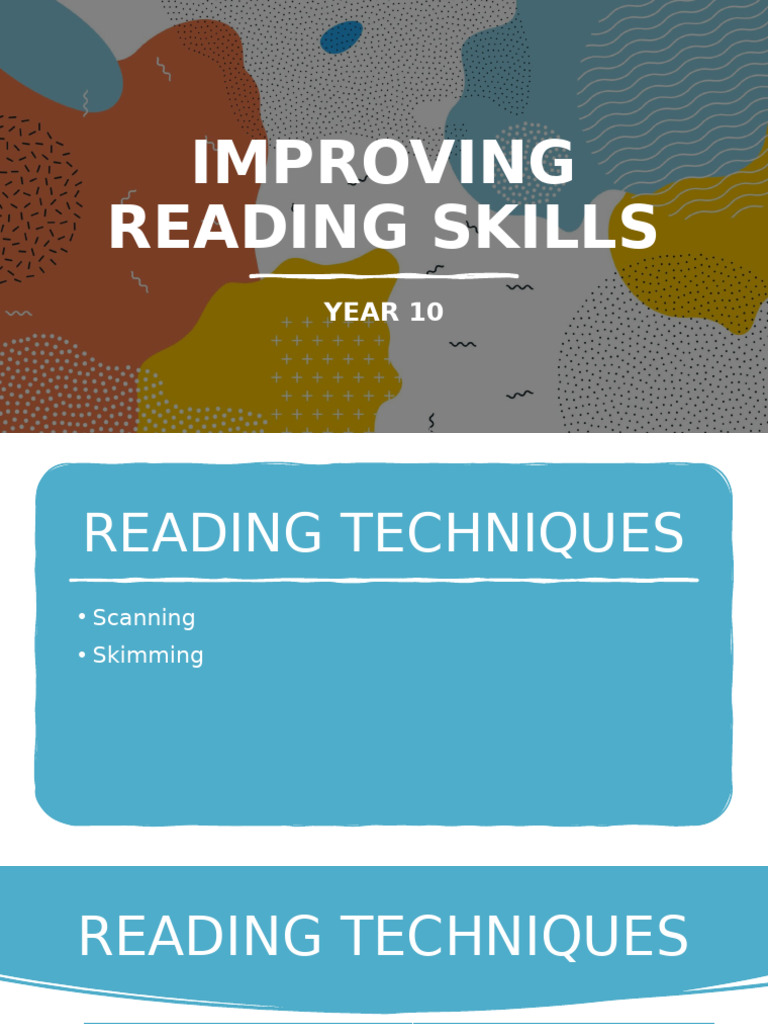 Part 1 - Improving Reading Skills | PDF