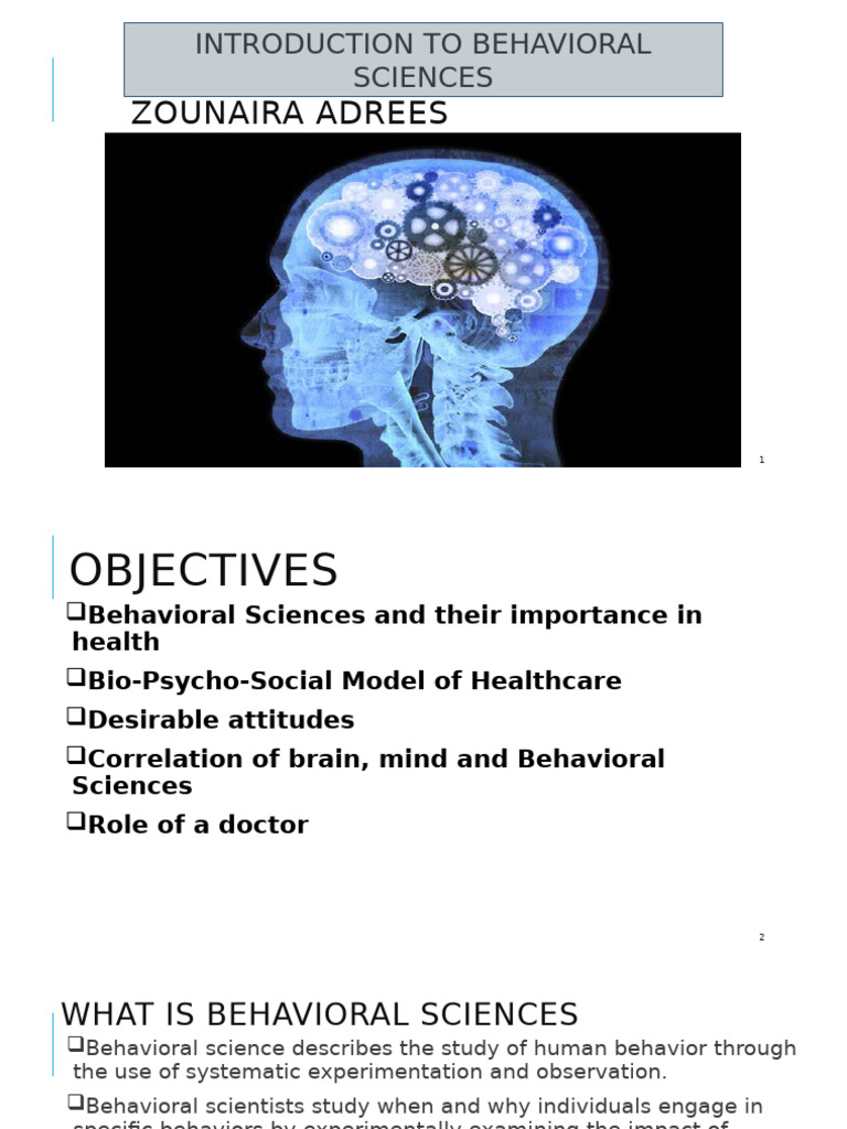 Chapter 01 Behavioral Sciences | PDF | Attitude (Psychology) | Behavior