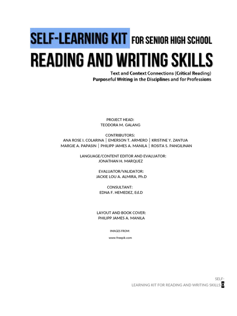 ADM_SHS_ReadingandWritingSkills_Cabuyao City | PDF | Intertextuality ...