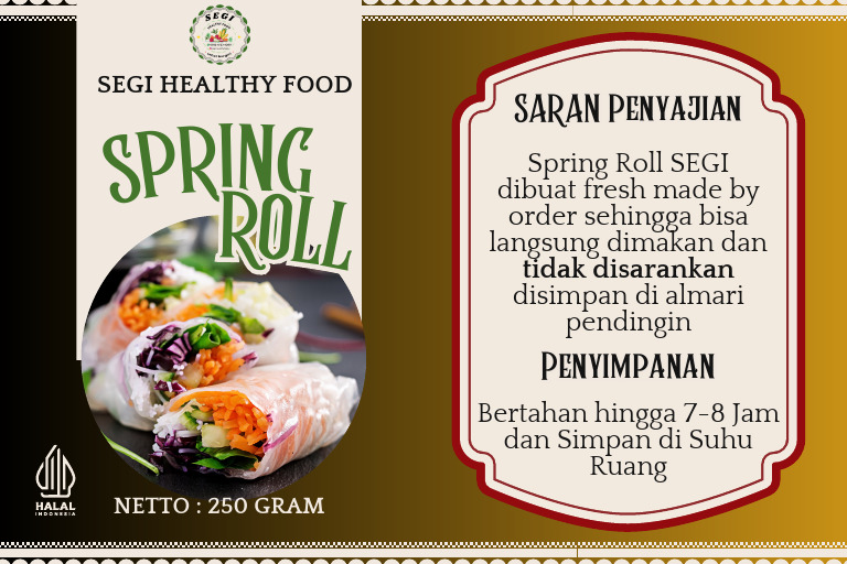 Label Kemasan Merah Rendang Daging | PDF