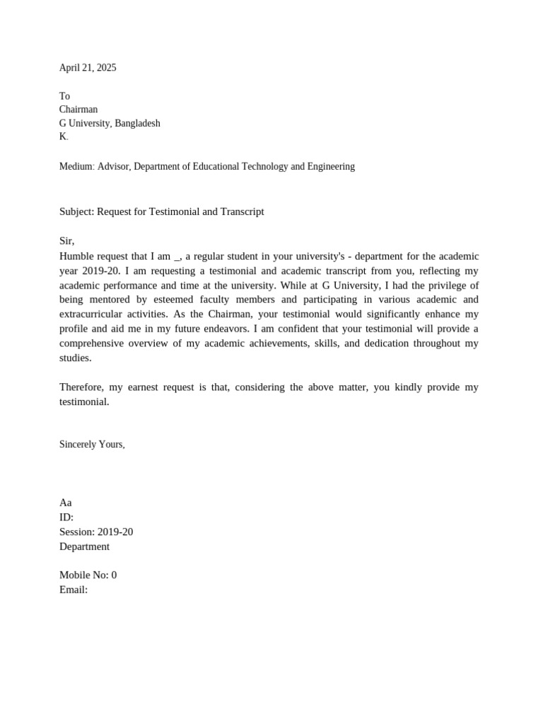 Testimonial Application | PDF