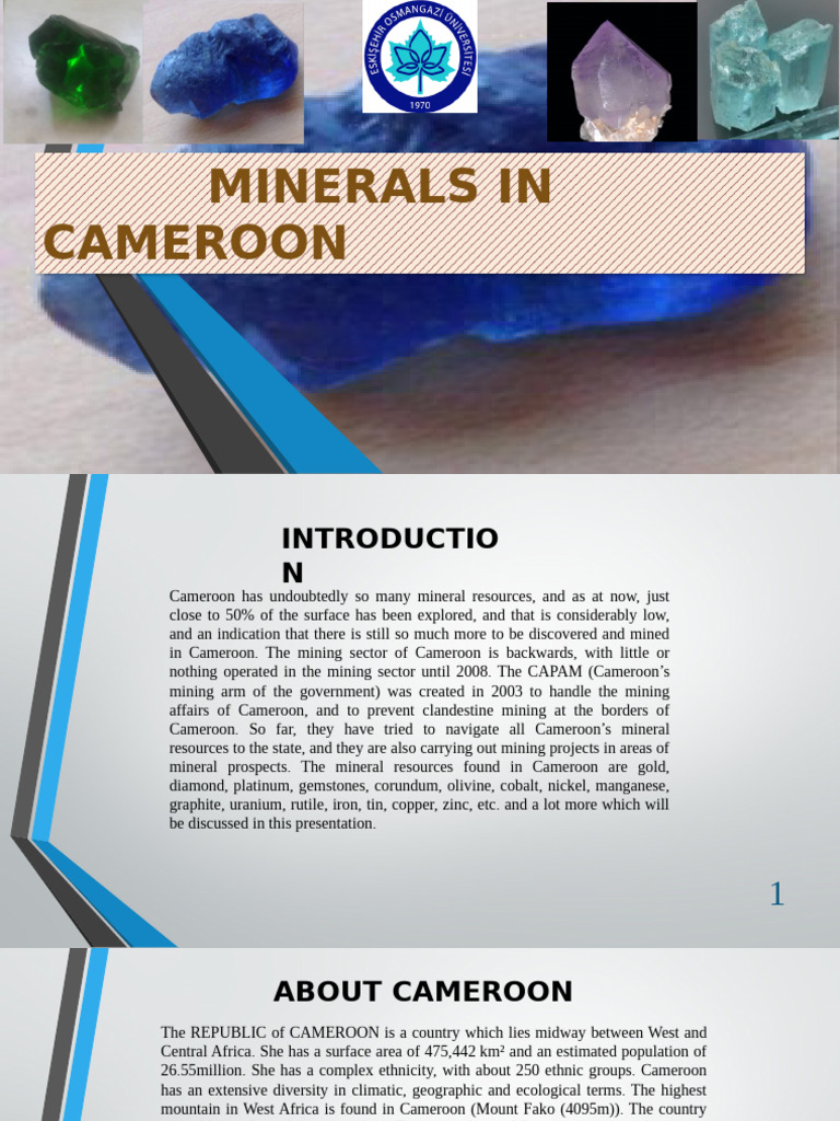 Cameroon Mineral Data New | PDF | Mining | Ore