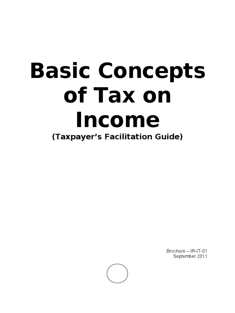 Basic Concepts of Income Tax | PDF | Payments | Tax Deduction