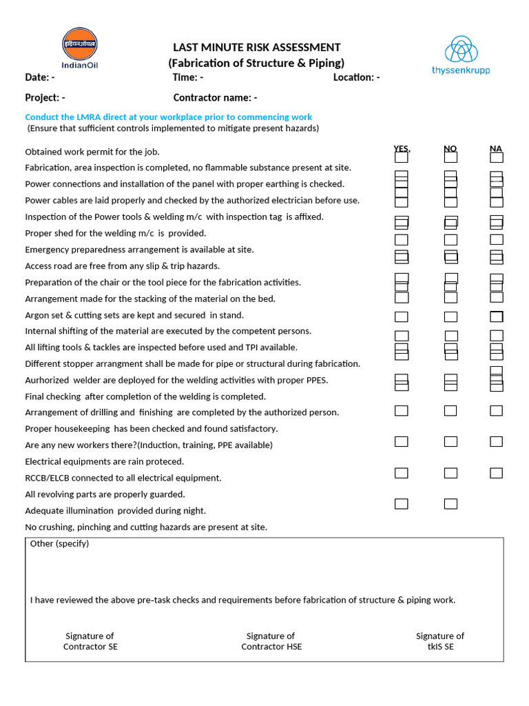 LMRA Fabrication of Structure & Piping | PDF