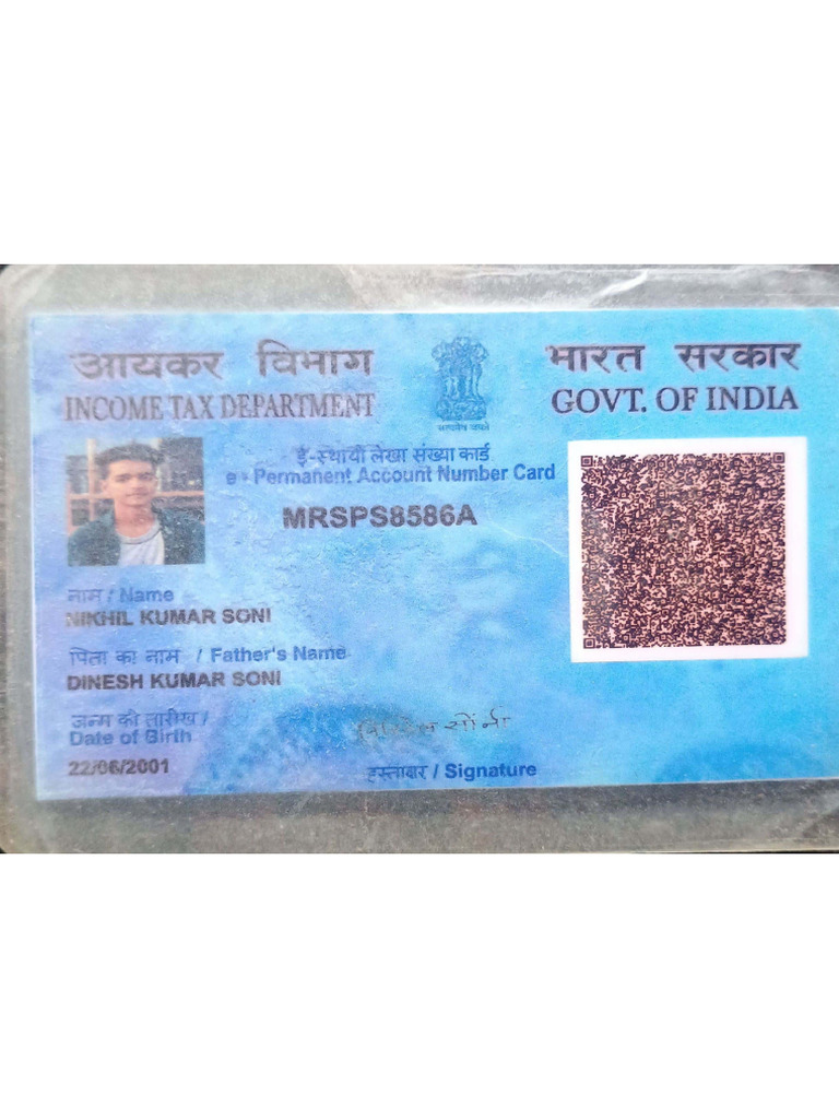 Pan Card Nikhil Soni Document | PDF