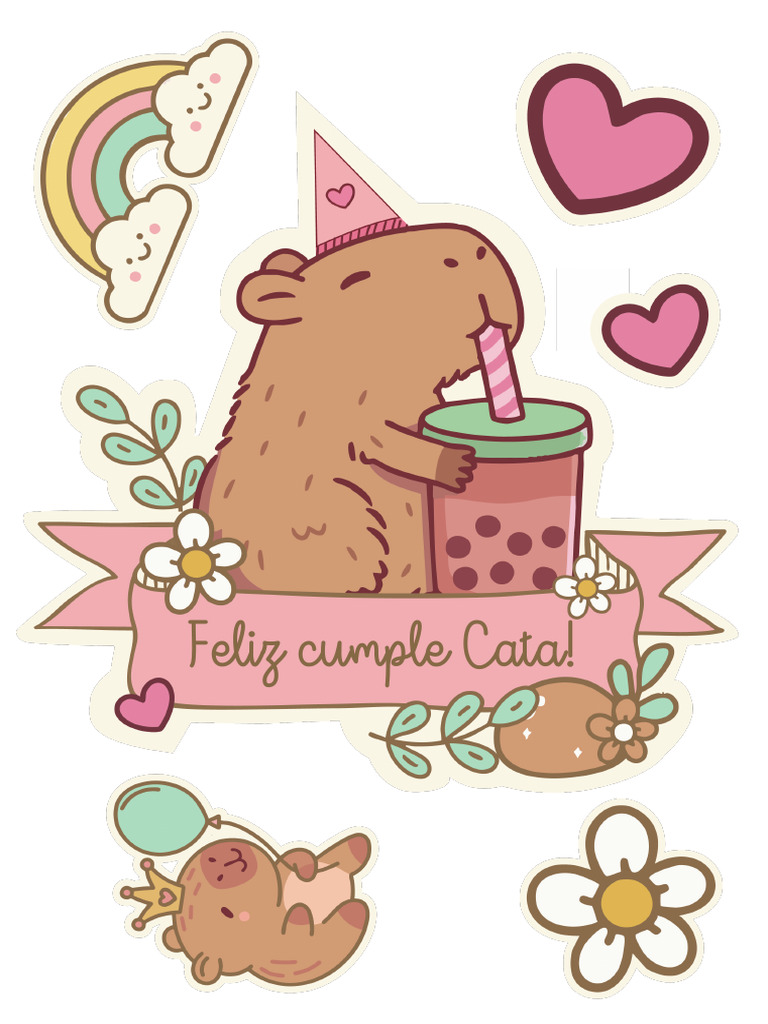 Cake Topper EDITABLE | PDF