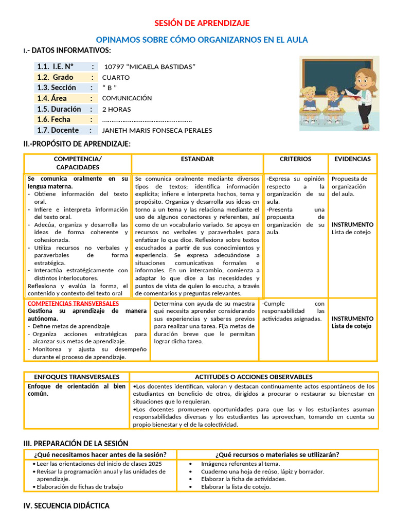 Propuestas para Organizar el Aula | PDF | Aprendizaje | Enseñando