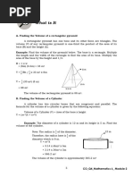 MATH6 - Q4 - Module 2 Finding The Volume of Cylinders Pyramids Cones and Spheres | PDF | Volume ...