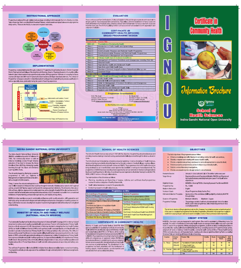 Information Brochure Certificate in Community Health | PDF