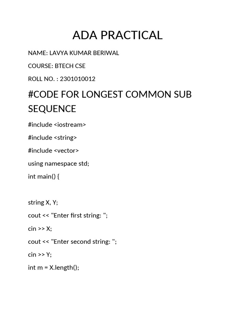 Ada Practical Shrishti | PDF